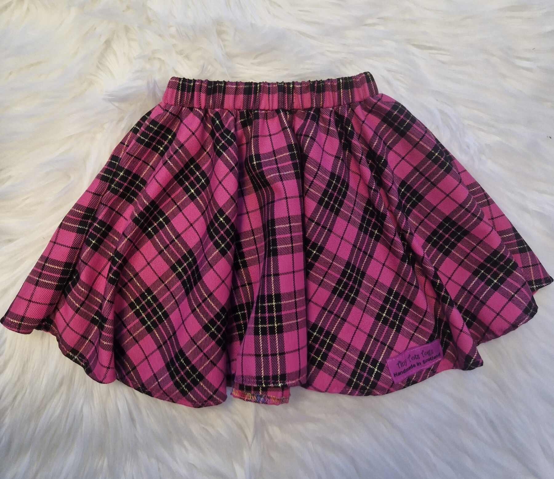 Pink Tartan Circle Skirt Tiny Tots Togs